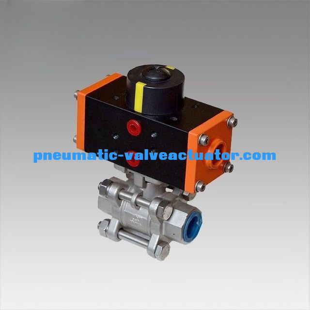 Pneumatic Steel Ball Valve Double Action Spring Return Flow Control