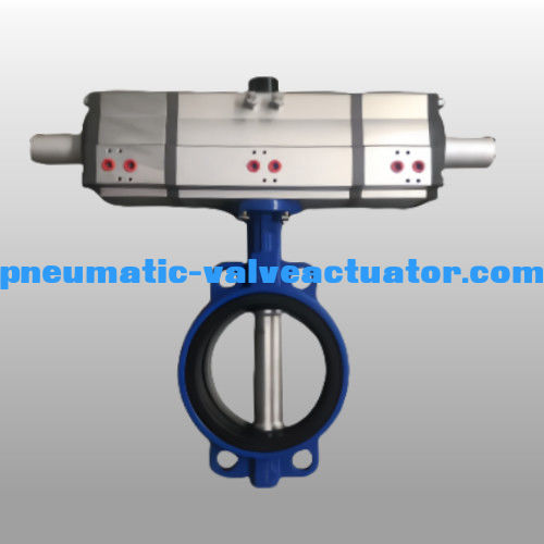 3 Position Pneumatic Rotary Actuator Double Acting Aluminum 3 Way Valve ...