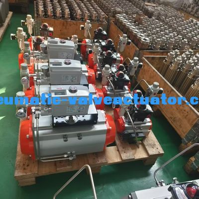 Single Acting Spring Return Pneumatic Actuator Silver Color Portable ...